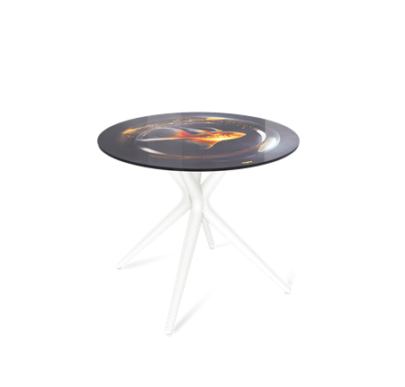 Кухонный стол SHT-TU30 / SHT-TT32 80 стекло/МДФ (лунная ночь/белый) в Астане купить с доставкой ...